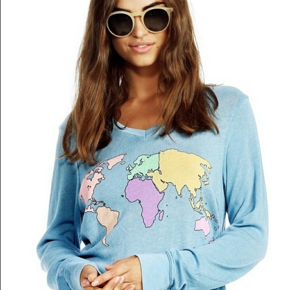 Wildfox | Sweaters | Around The World World Map Sweater | Poshmark